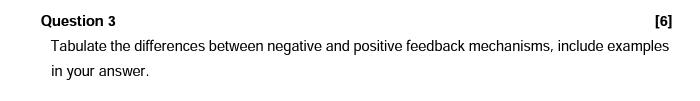 Solved Question 3 [6] Tabulate the differences between | Chegg.com