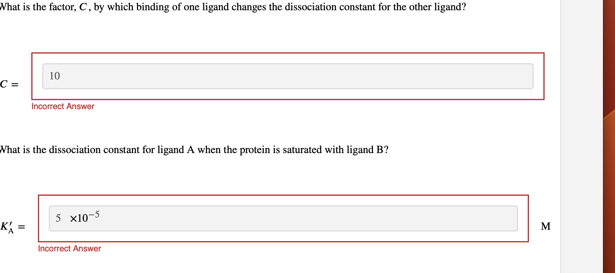 Solved Suppose that ligand A binds to a protein with a | Chegg.com