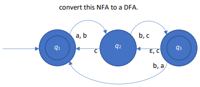 Solved convert this NFA to a DFA. | Chegg.com
