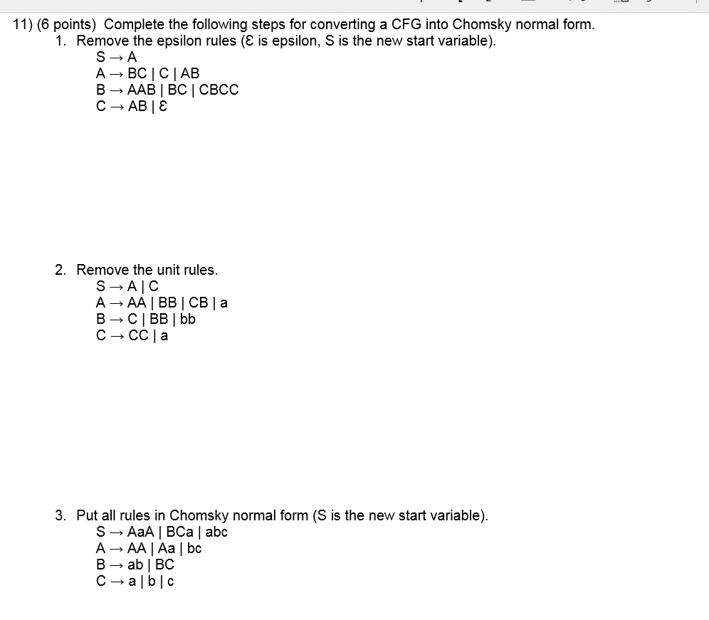 Solved 11) (6 points) Complete the following steps for | Chegg.com