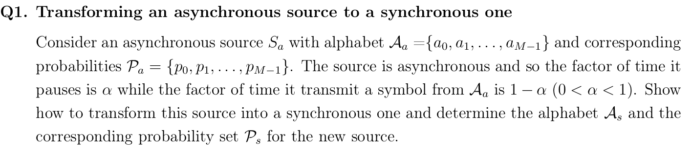 Solved 1 Transforming An Asynchronous Source To A