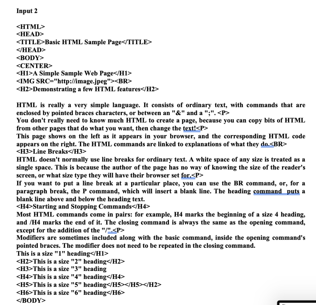 Solved Web page coding in HTML includes pairs of what are | Chegg.com
