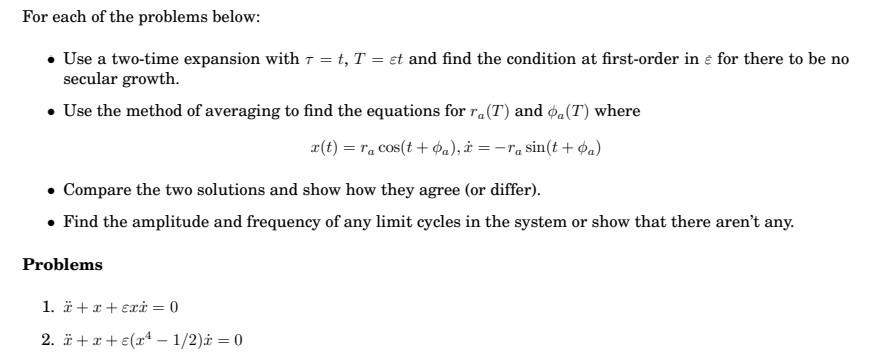 Solved For each of the problems below: - Use a two-time | Chegg.com