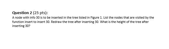 Solved Question 1 ( 25 pts): Figure 1 A binary tree for | Chegg.com Solved Question 1 ( 25 pts): Figure 1 A binary tree for | Chegg.com