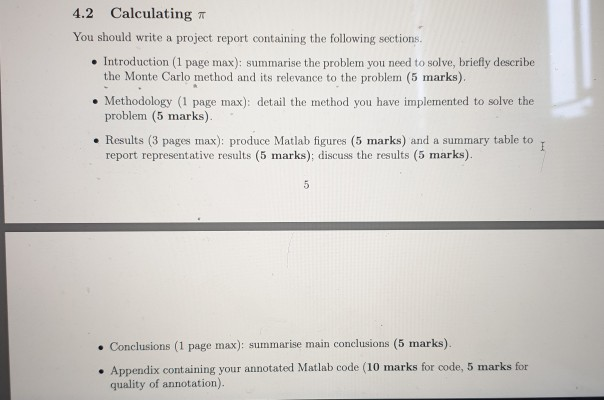 Solved 4.2 Calculating You should write a project report | Chegg.com
