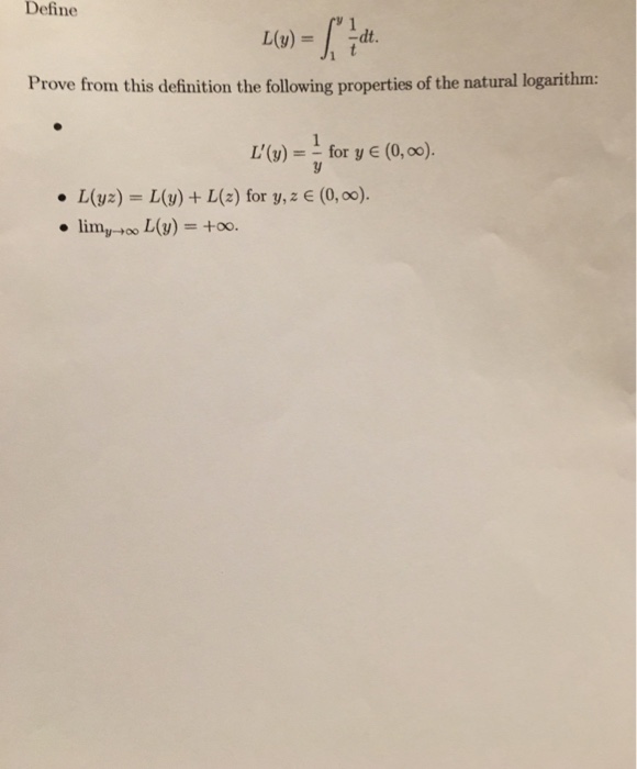 Solved Define Prove from this definition the following | Chegg.com