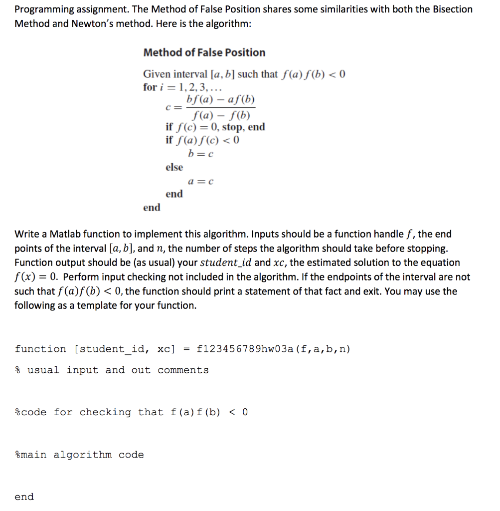 Solved This is for as numerical analysis course. Please make | Chegg.com