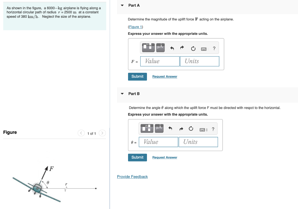 Solved Part A As shown in the figure, a 6000-kg airplane is | Chegg.com