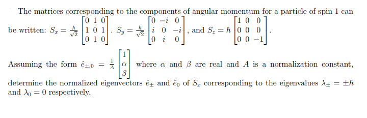 Solved The matrices corresponding to the components of | Chegg.com