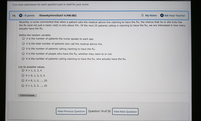 Solved Your best submission for each question part is used | Chegg.com