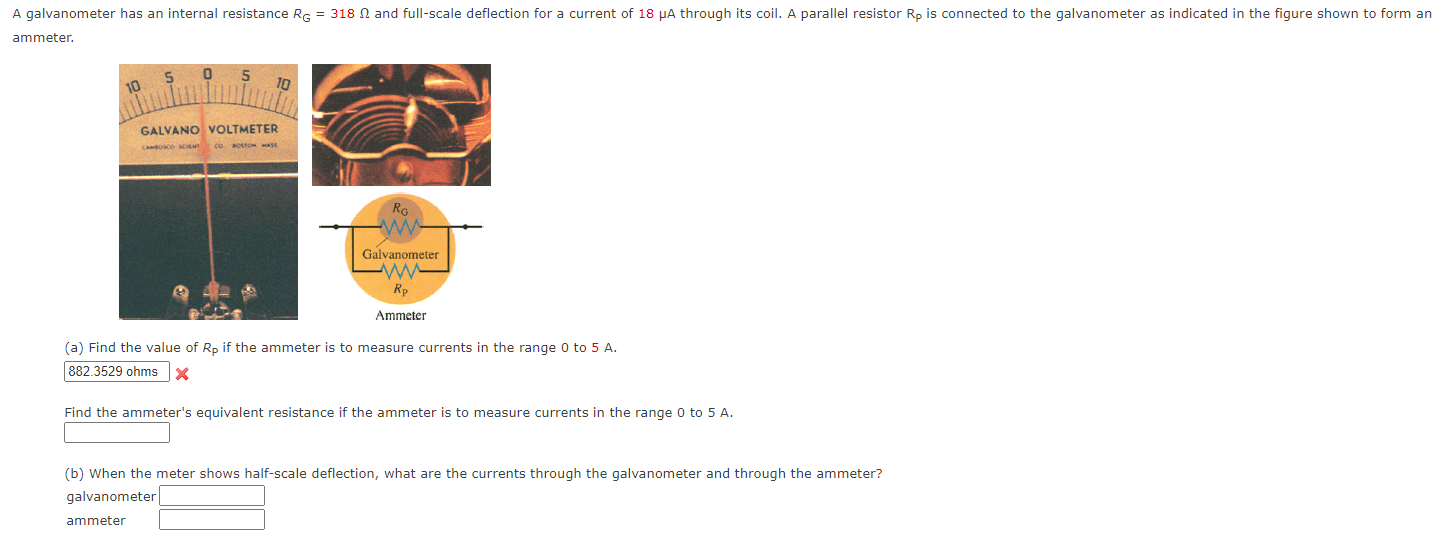 Solved immeter. (a) Find the value of RP if the ammeter is | Chegg.com