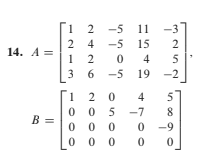 Solved In Exercises 13 and 14, assume that A is row | Chegg.com