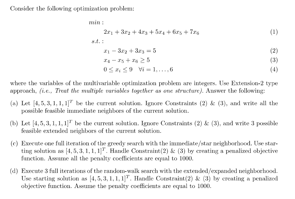 Consider the following optimization problem: min: | Chegg.com