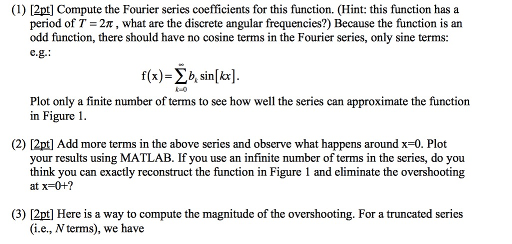 Solved Consider a periodic function f (x) whose graph in one | Chegg.com