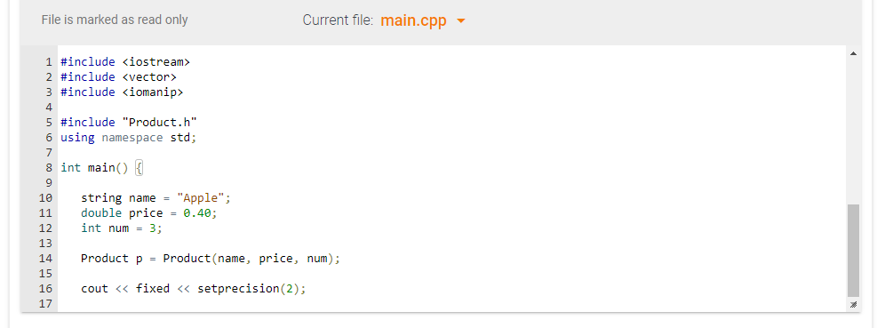 Solved 13.7 Programming Assignment #06 Given main() and | Chegg.com