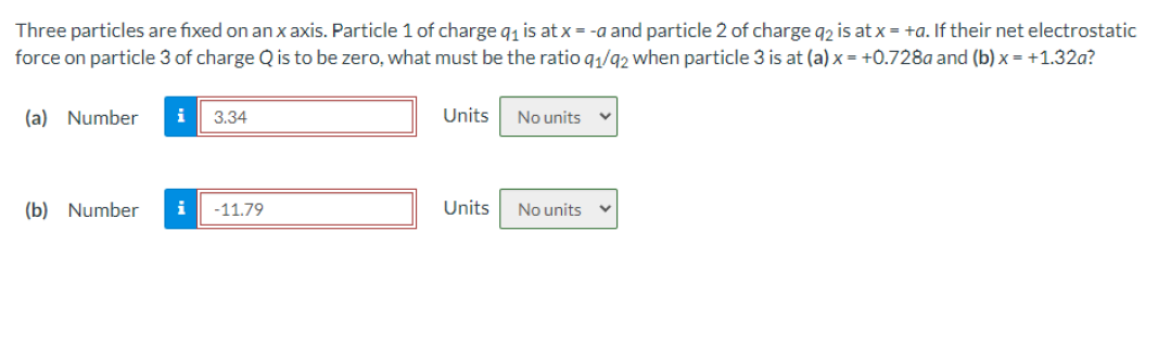Solved Three particles are fixed on an x axis. Particle 1 of | Chegg.com