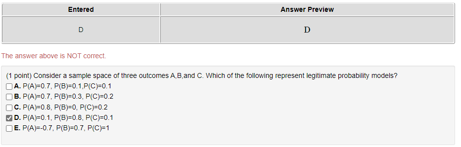 Solved (5 points) Given the following table, compute the | Chegg.com