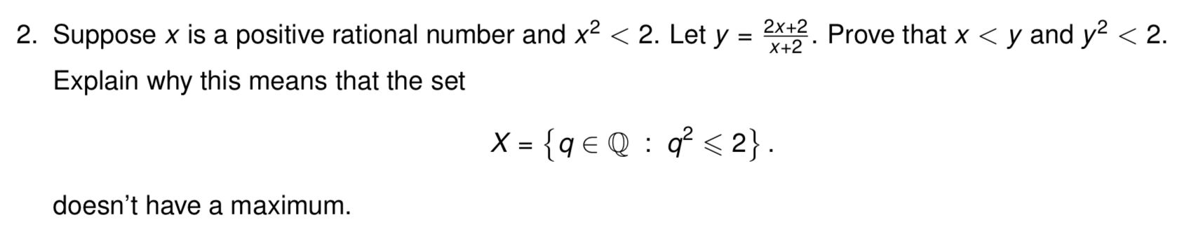 Solved Suppose x ﻿is a positive rational number and x2