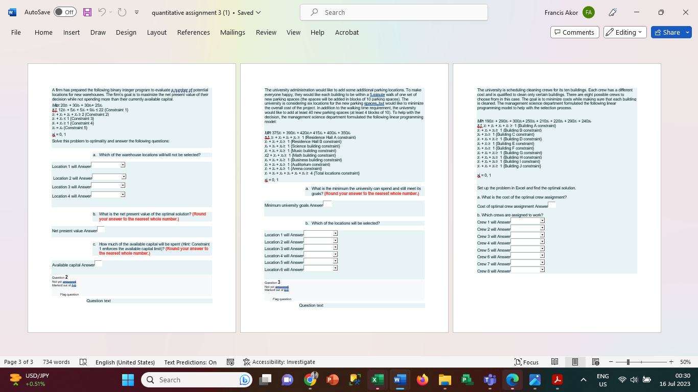 Solved A fim has prepared the following binary integer | Chegg.com
