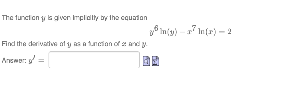 Solved The function y is given implicitly by the equation y6 | Chegg.com