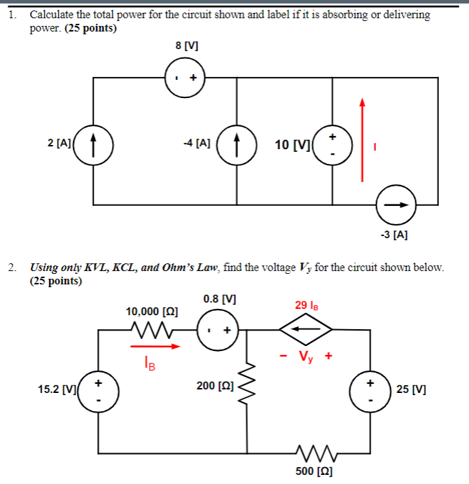 Solved Calculate the total power for the circuit shown and | Chegg.com