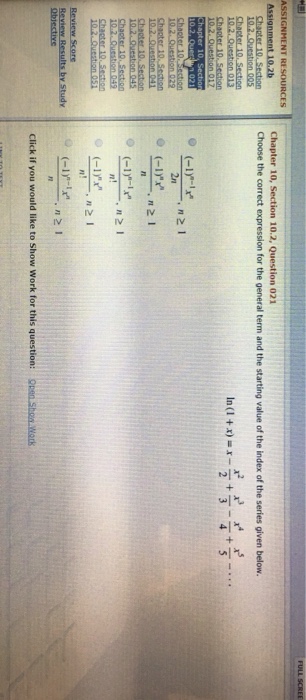Solved SSIGNMENT RESOURCESs Assign Chapter 10, Section 10.2, | Chegg.com Solved SSIGNMENT RESOURCESs Assign Chapter 10, Section 10.2, | Chegg.com