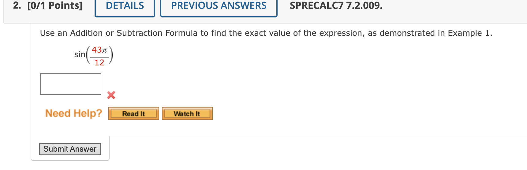 Solved Use an Addition or Subtraction Formula to find the | Chegg.com