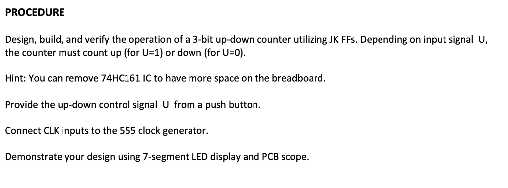 Solved PROCEDURE Design, build, and verify the operation of | Chegg.com
