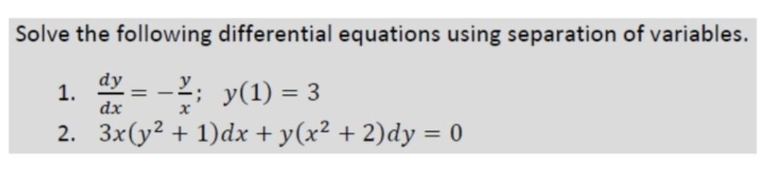 Solved Solve the following differential equations using | Chegg.com