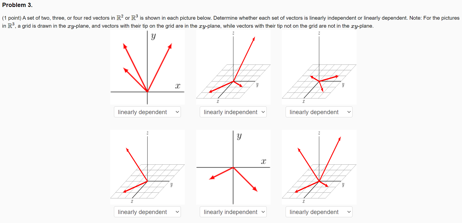 Solved Problem 3. (1 point) A set of two, three, or four red | Chegg.com