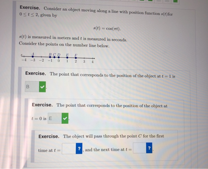 Solved Exercise An Object Is Moving Along A Horizontal