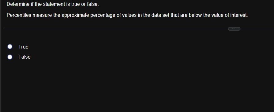 Solved Determine if the statement is true or false. The mean | Chegg.com
