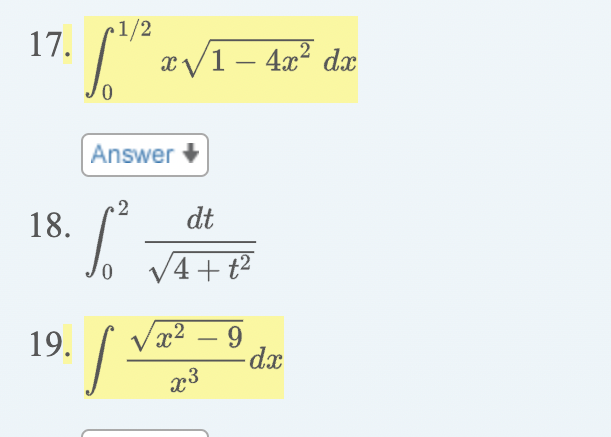 Solved For the highlighted problems how would I evaluate the | Chegg.com