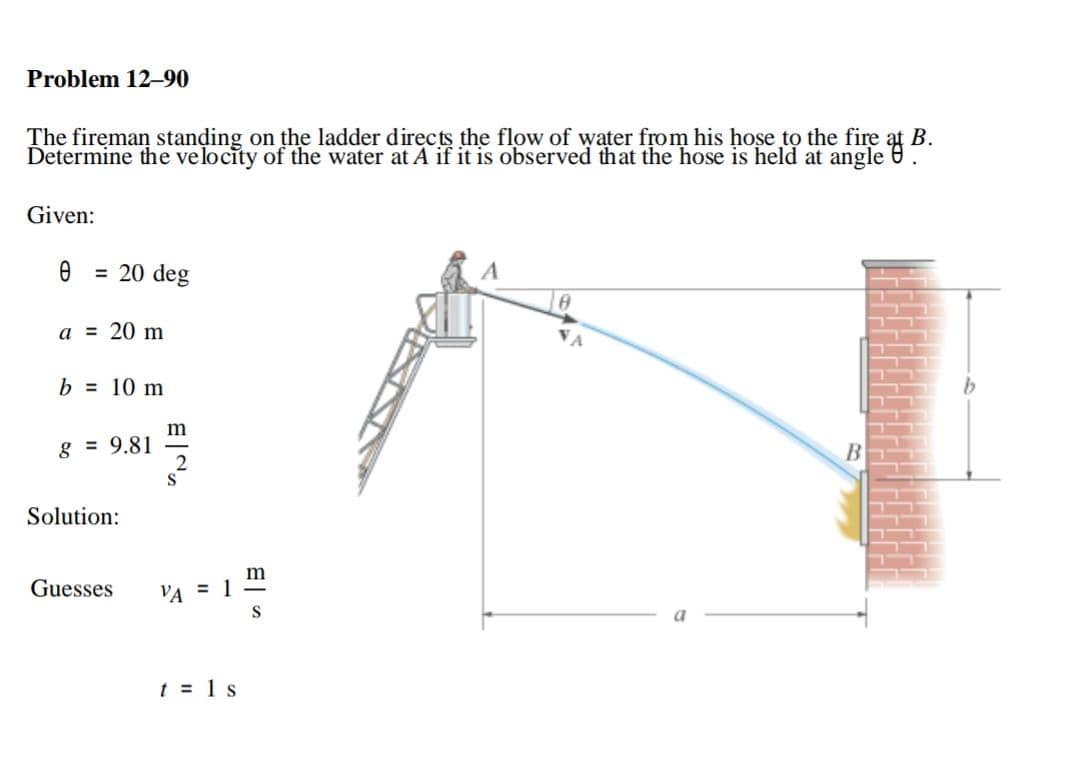 Solved Problem 12-90 The fireman standing on the ladder | Chegg.com