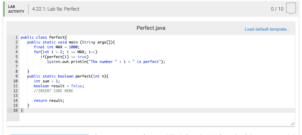 Solved 4.22 Lab 9a: Perfect Introduction Loops do just what | Chegg.com