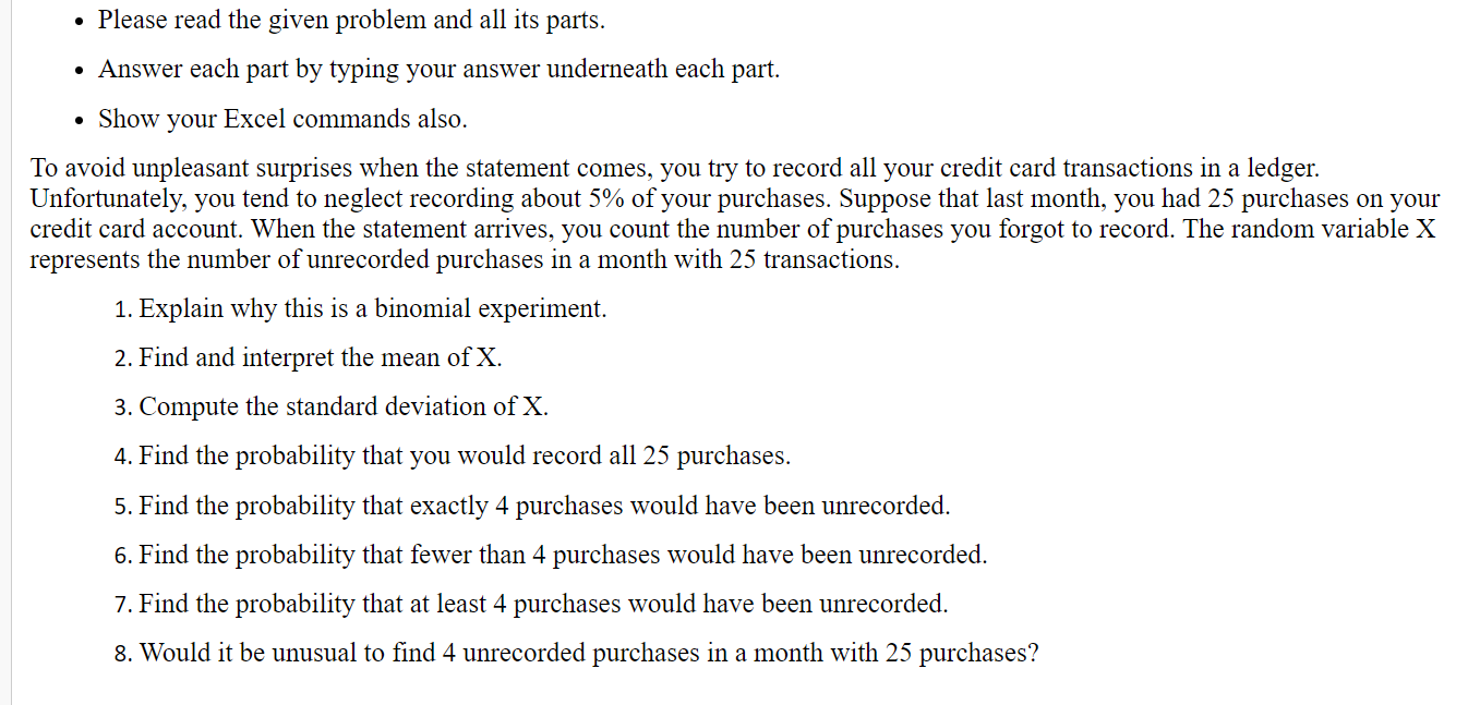 Solved • Please read the given problem and all its parts. • | Chegg.com