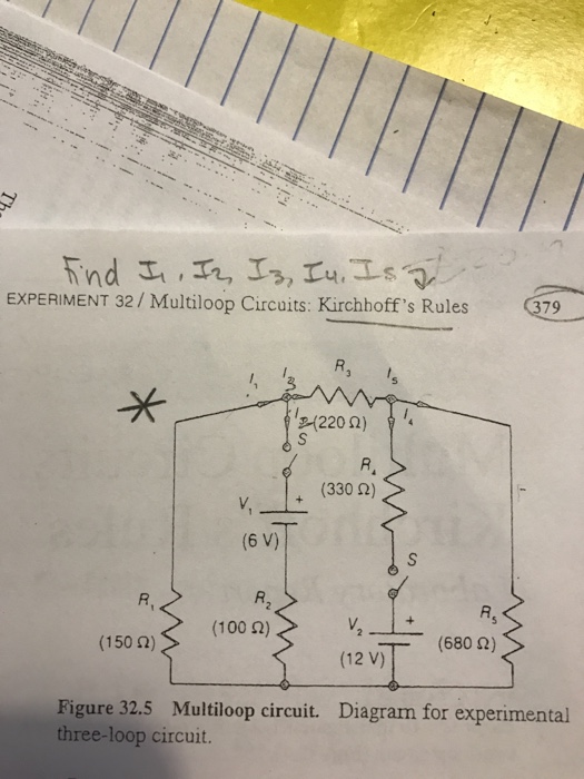 EXPERIMENT 32 Multiloop Circuits: Kirchhoff s Rules | Chegg.com