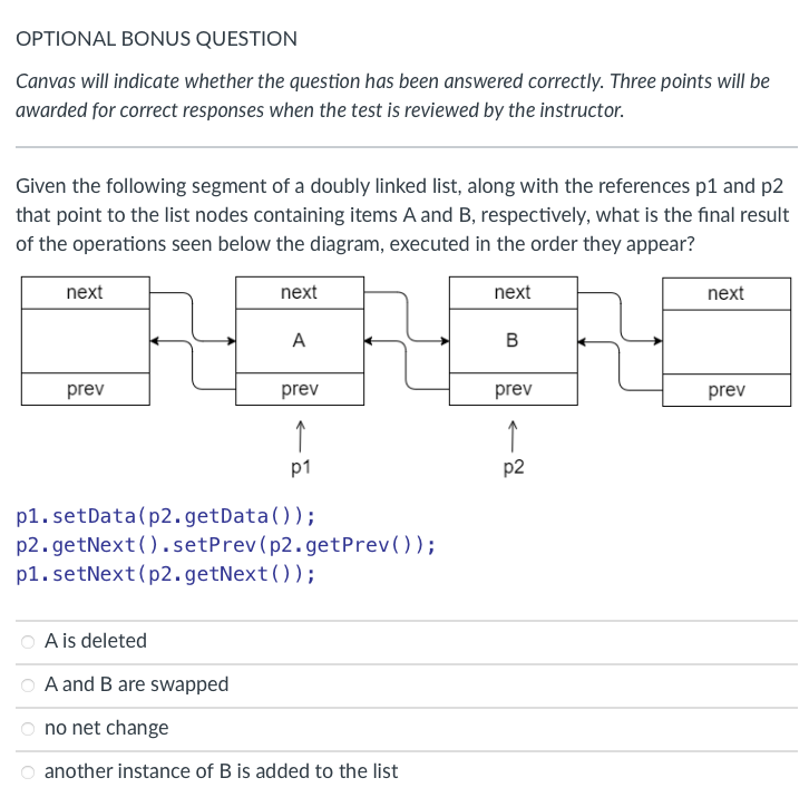 Solved OPTIONAL BONUS QUESTION Canvas will indicate whether | Chegg.com Solved OPTIONAL BONUS QUESTION Canvas will indicate whether | Chegg.com