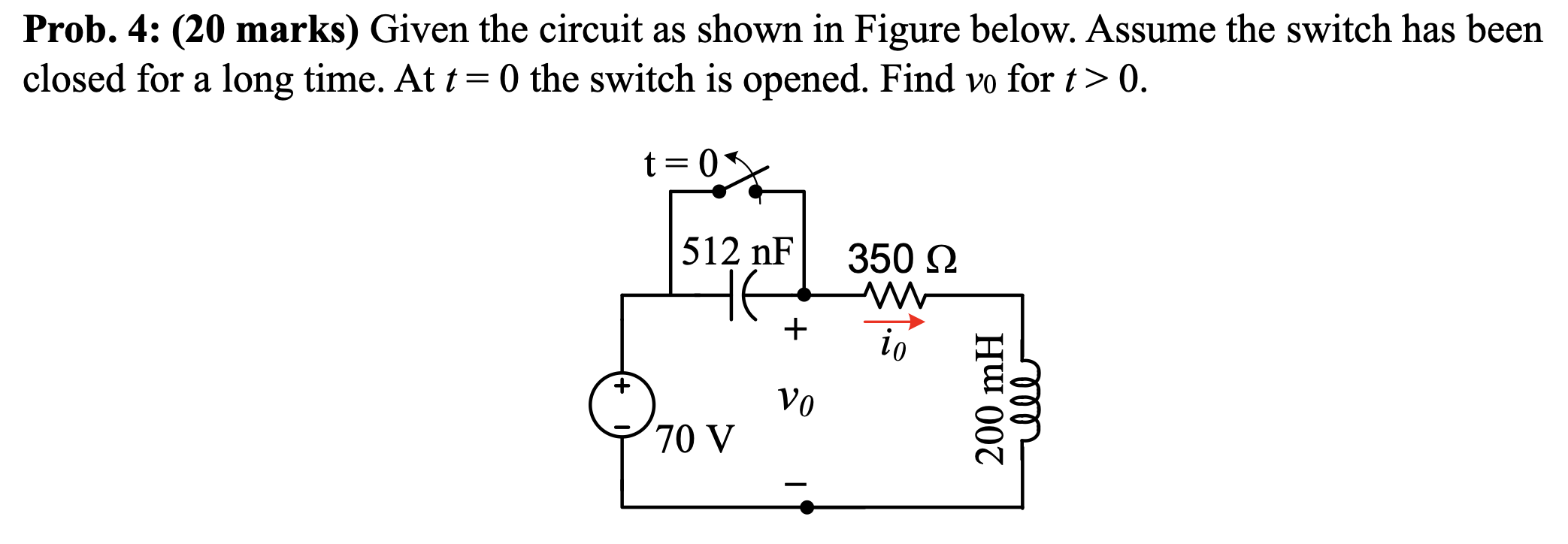 Solved Prob. 4: Given the circuit as ﻿shown in ﻿Figure | Chegg.com