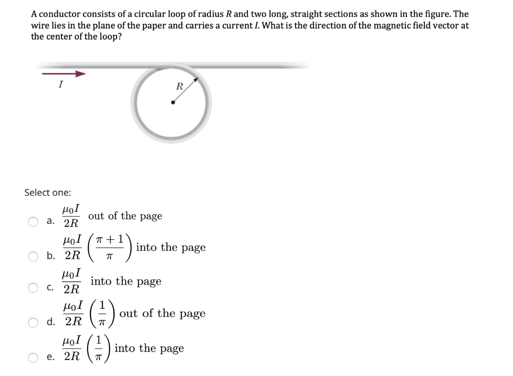 Solved A conductor consists of a circular loop of radius R | Chegg.com