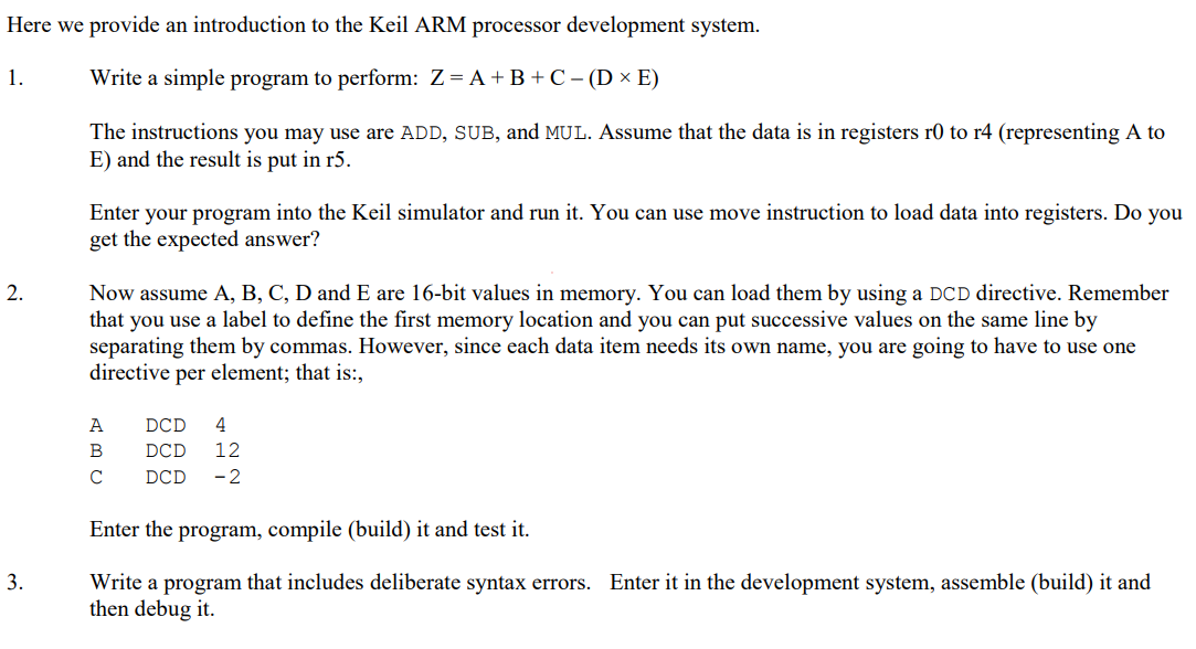 Here we provide an introduction to the Keil ARM | Chegg.com