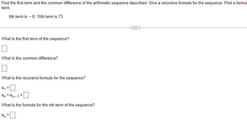 Solved Find the first term and the common difference of the | Chegg.com