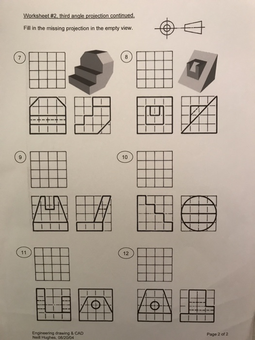 Solved Fill in the missing projection in the empty view 10 | Chegg.com