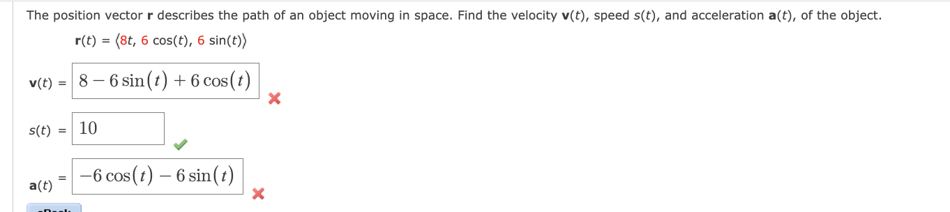 Solved Use the given acceleration function and initial | Chegg.com