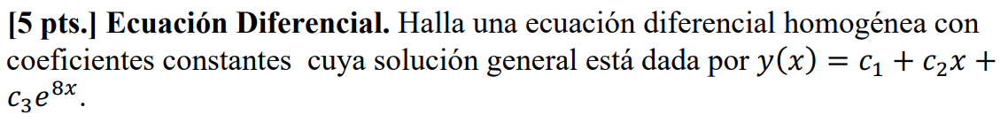 Solved Find a homogeneous differential equation withconstant | Chegg.com