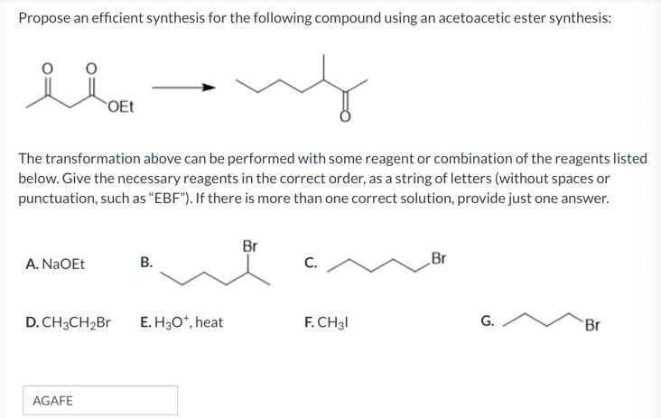 Solved Propose an efficient synthesis for the following | Chegg.com