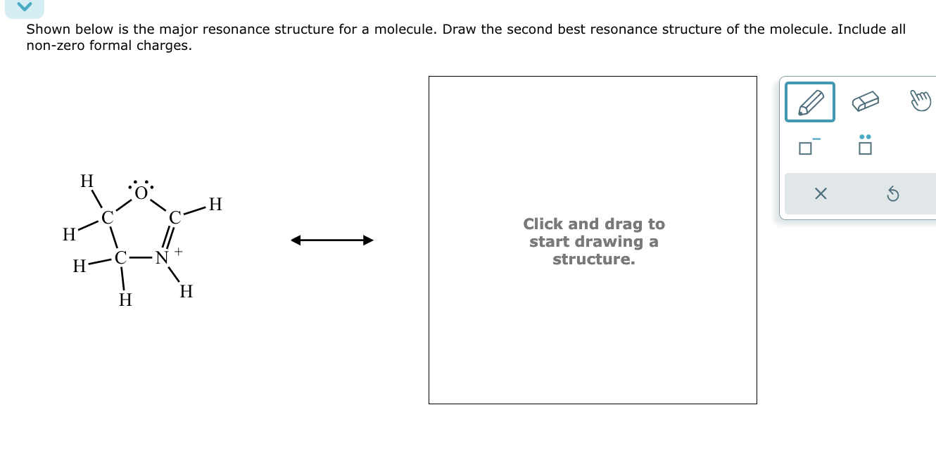 Solved Shown below is the major resonance structure for a | Chegg.com