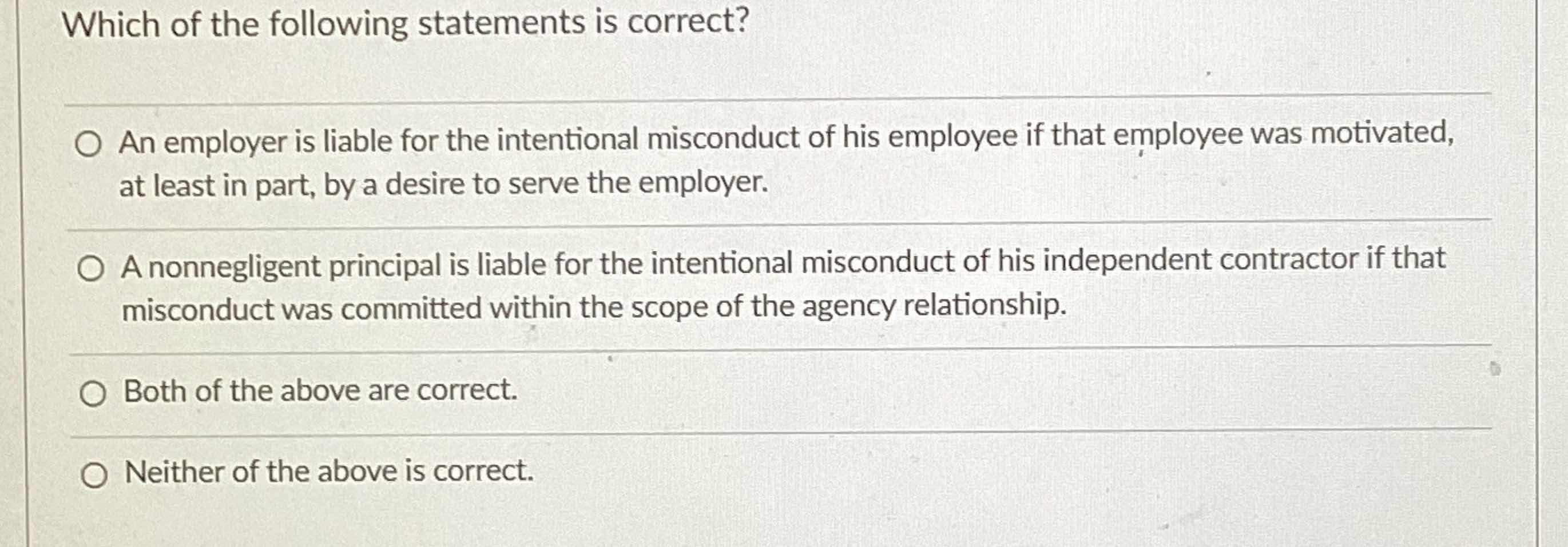 Solved Which of the following statements is correct?An | Chegg.com