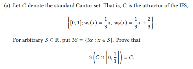 Solved (a) Let C denote the standard Cantor set. That is, C | Chegg.com
