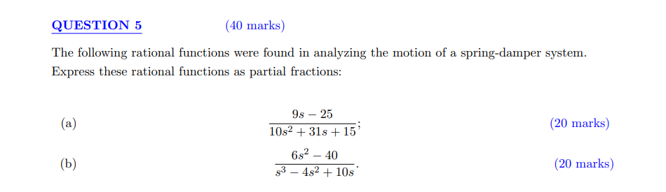 Solved The following rational functions were found in | Chegg.com
